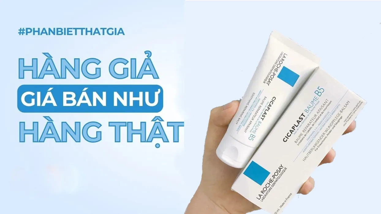 5 cách phân biệt kem dưỡng B5 La Roche Posay thật giả