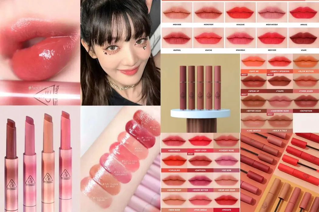 Bảng Màu Son Môi 3CE: Cập Nhật Đầy Đủ Màu Son Hot Trend